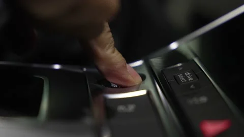 Starting the engine of a luxury car. sta... | Stock Video | Pond5