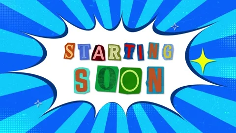 Starting soon animation cartoon comic ba... | Stock Video | Pond5