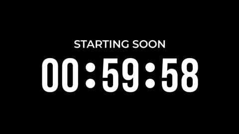 Starting soon Digital countdown clock ti... | Stock Video | Pond5