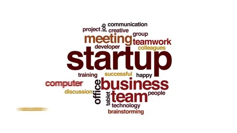 Startup animated word cloud, text design... | Stock Video | Pond5