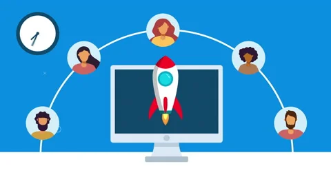 startup concept animation.people network... | Stock Video | Pond5