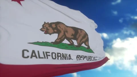 State flag of California waving in the w... | Stock Video | Pond5