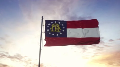 Georgia State Flag Stock Videos – Royalty-Free HD & 4K Videos | Pond5