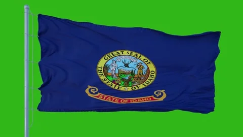 State flag of Idaho waving in the wind a... | Stock Video | Pond5