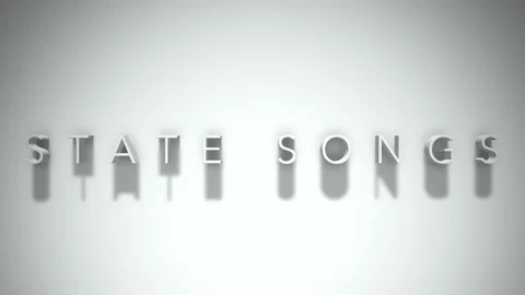 state songs 3D title animation with shad... | Stock Video | Pond5
