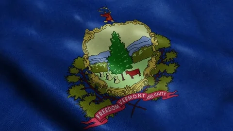 State of Vermont Flag Seamless Looping W... | Stock Video | Pond5