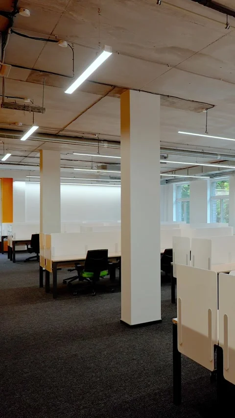 Static background, the interior of an of... | Stock Video | Pond5