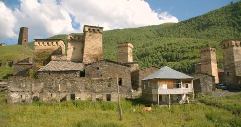 Static exterior of the stone medieval fo... | Stock Video | Pond5