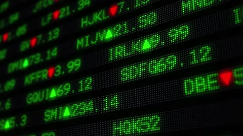 A Static of green stock market ticker bo... | Stock Video | Pond5