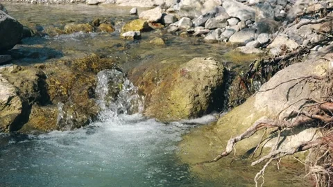 Static image of a clear, crystal stream ... | Stock Video | Pond5