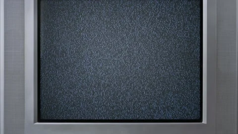 Static Noise on Screen of an Old CRT TV ... | Stock Video | Pond5