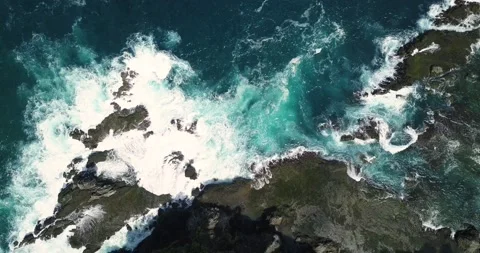 Static overhead shot of sea waves of Ind... | Stock Video | Pond5