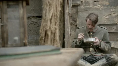 Static shot of Adolf Hitler eating food,... | Stock Video | Pond5