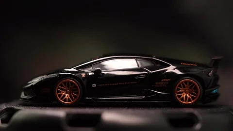 Static shot of a black Lamborghini sport... | Stock Video | Pond5
