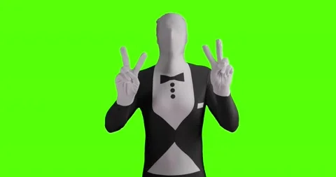 Static shot of a business morphsuit demo... | Stock Video | Pond5