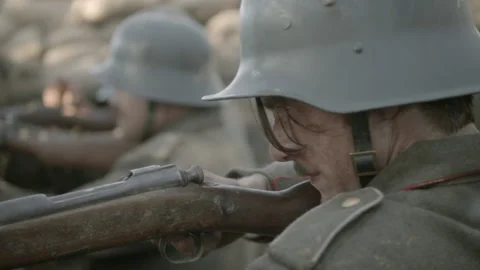 Static shot of German soldiers during Wo... | Stock Video | Pond5