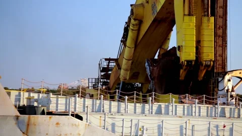 A static shot of land reclamation proces... | Stock Video | Pond5