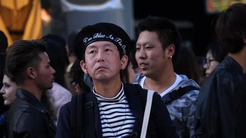 Static shot of a man standing on a stree... | Stock Video | Pond5