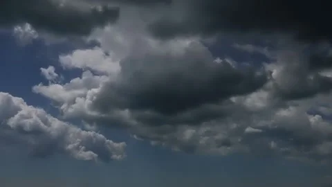 Static shot of moving dark clouds during... | Stock Video | Pond5