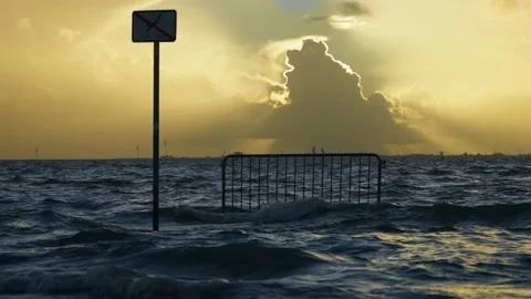 A static shot of a sea waves at the suns... | Stock Video | Pond5