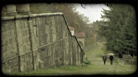 Static shot of a structure and two peopl... | Stock Video | Pond5