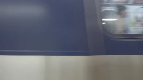Static shot of Subway Passing By inside ... | Stock Video | Pond5