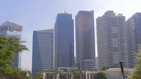 Static Shot Of Tall Buildings And Pedest... | Stock Video | Pond5