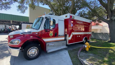 Static shot of Temple Terrace fire rescu... | Stock Video | Pond5