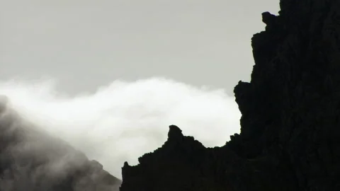 Static shot of thick clouds rolling acro... | Stock Video | Pond5