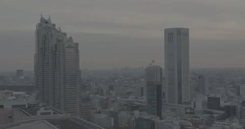 Static Shot from a Tokyo Rooftop; facing... | Stock Video | Pond5