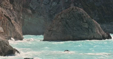 Static shot video from Lefkada's most fa... | Stock Video | Pond5