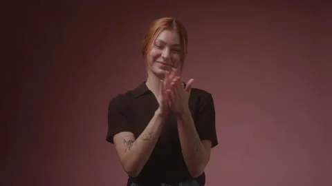 Static shot of Young Caucasian Woman Cla... | Stock Video | Pond5