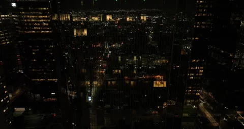 Static Still View of Night DTLA Downtown... | Stock Video | Pond5