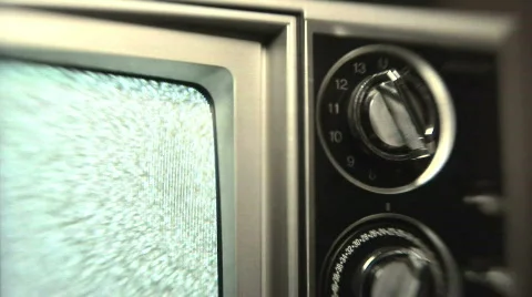 Static TV - Snow Paying on Vintage Telev... | Stock Video | Pond5