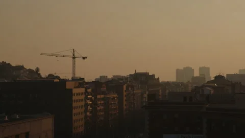 Static view of an Urban construction cra... | Stock Video | Pond5