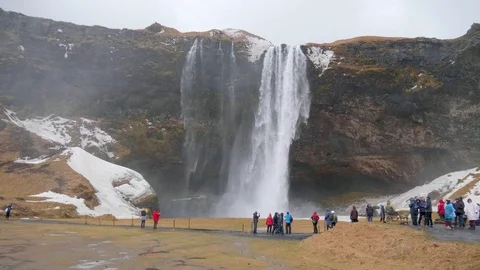 Static, wide shot, of lots of people sta... | Stock Video | Pond5