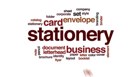 Stationery animated word cloud, text des... | Stock Video | Pond5