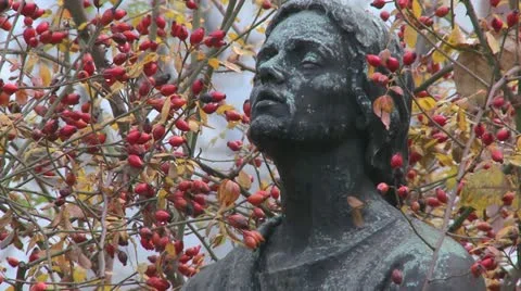 Thinking Face Statue Stock Video Footage | Royalty Free Thinking Face ...