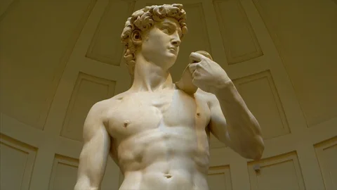 Statue of David by Michelangelo in Flore... | Stock Video | Pond5