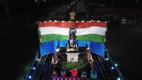 A statue of freedom fighter madakari nay... | Stock Video | Pond5