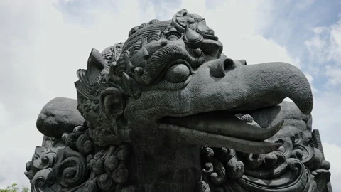 Statue of Garuda head in close up in Gar... | Stock Video | Pond5