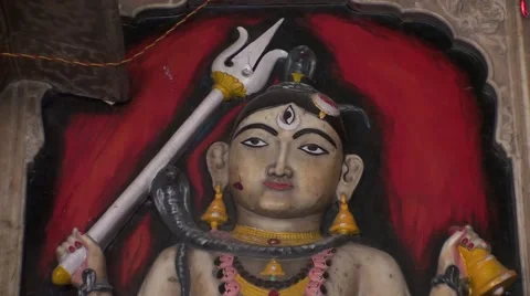 Statue of the god shiva in an indian tem... | Stock Video | Pond5