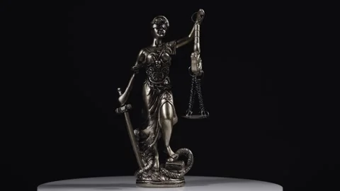statue of god Themis Lady Justice is use... | Stock Video | Pond5