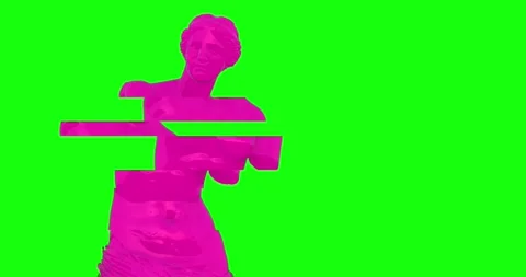 Statue in green screen Chroma key with g... | Stock Video | Pond5