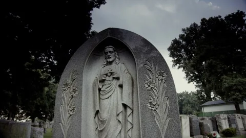 Graveyard Statue Stock Footage ~ Royalty Free Stock Videos | Pond5