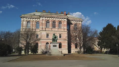 Statue of Josip Juraj Strossmayer iat th... | Stock Video | Pond5