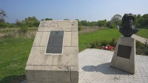Statue of Major John Howard at the D-Day... | Stock Video | Pond5