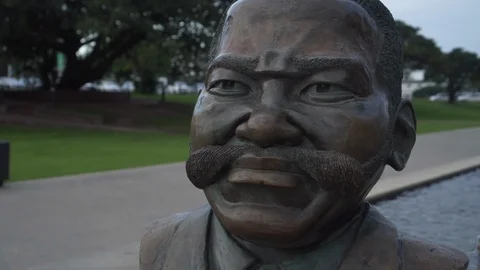 Statue of Moses Mabhida outside Durban's... | Stock Video | Pond5