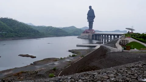statue of unity the world tallest statue... | Stock Video | Pond5