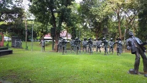 Statues of the execution of Philippines ... | Stock Video | Pond5
